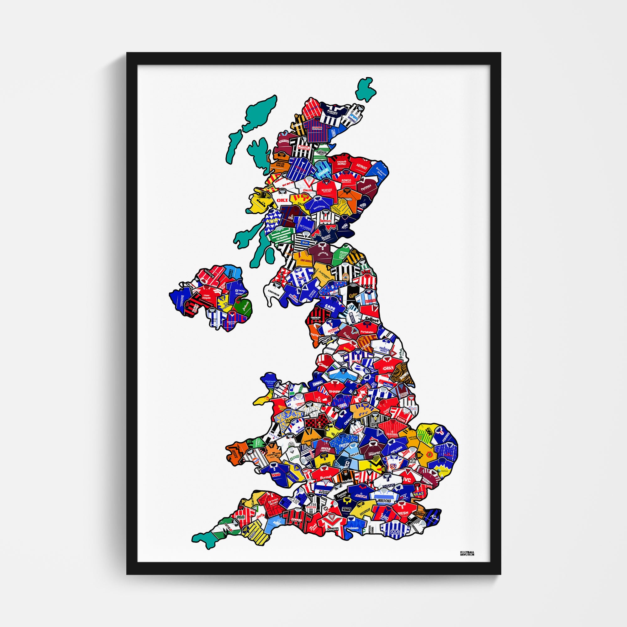 90s UK Football Shirt Map Print – Football Devotion
