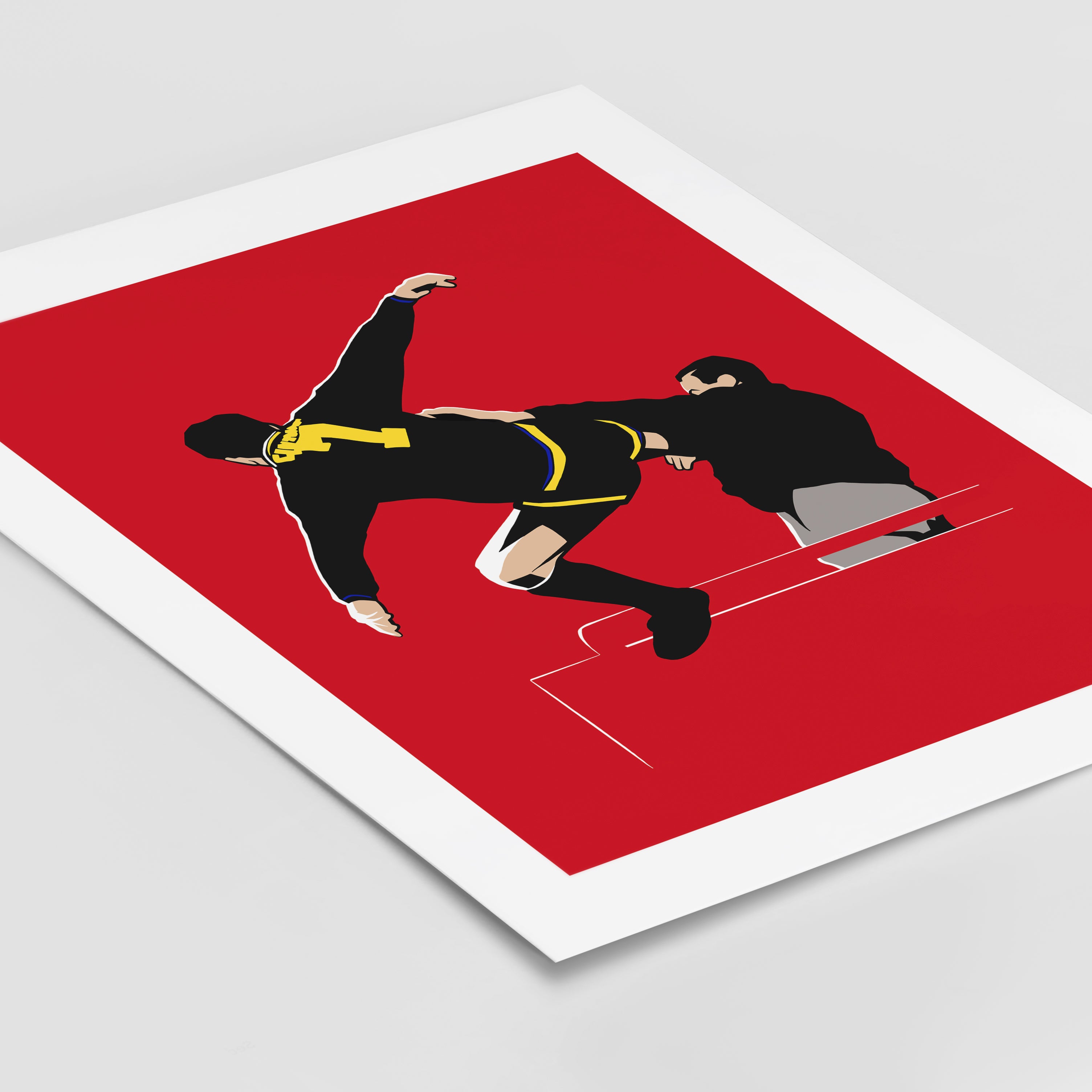 Eric Cantona Kung Fu Kick Print – Football Devotion
