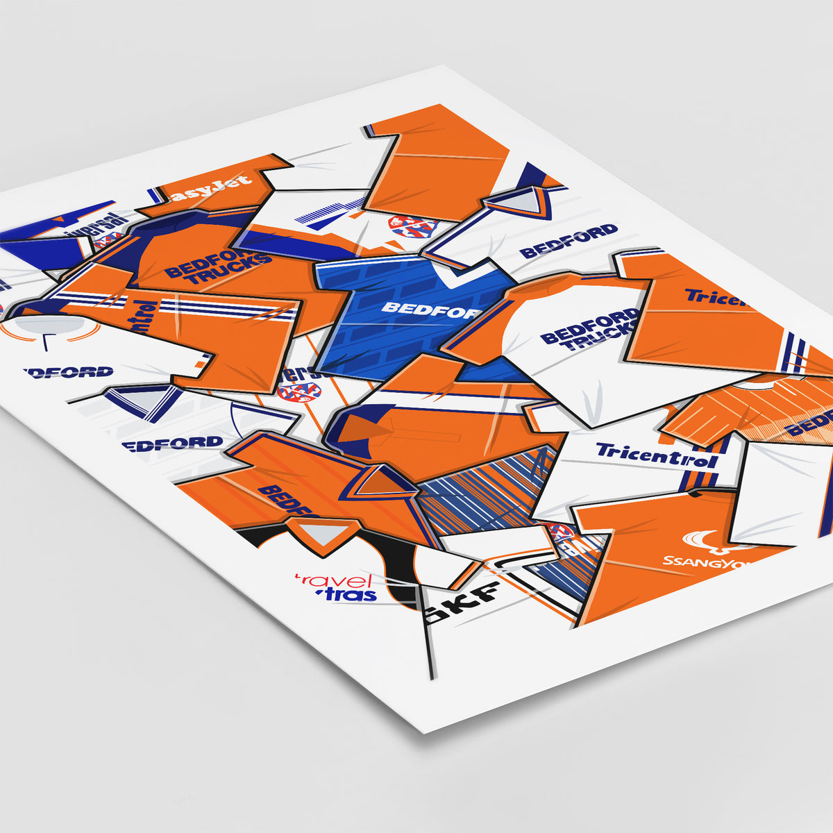 Luton Town Football Shirts Mash Up Print – Football Devotion