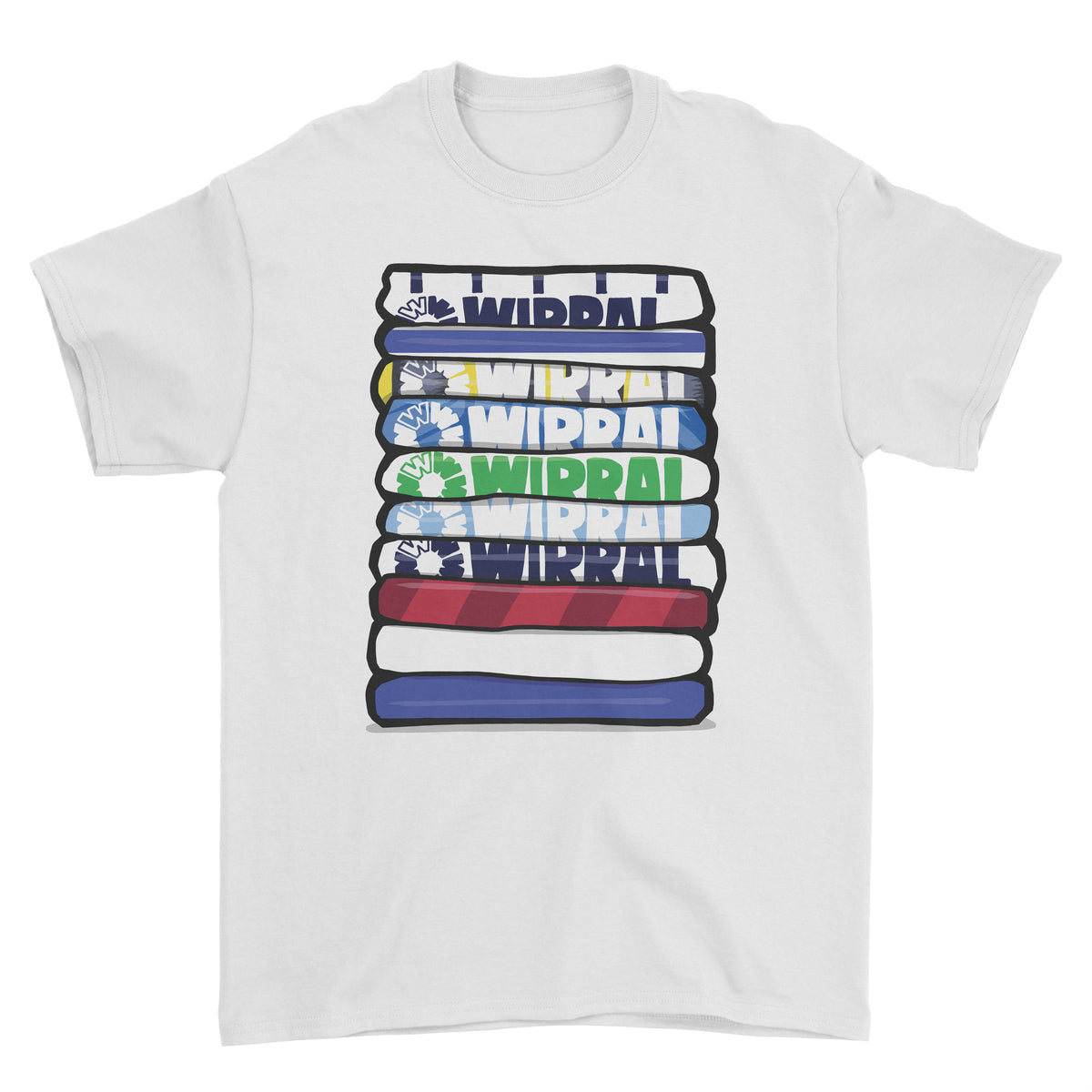 Tranmere Rovers Football Shirt Stack Tee – Football Devotion
